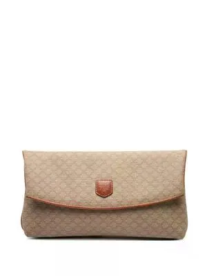 Celine Macadam Coated Canvas Clutch Bag - Neutrals