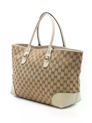 Gucci Gg Canvas Heart Bit Tote Bag - Neutrals
