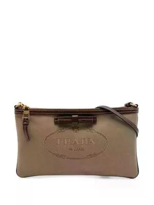 Prada Canapa Logo Bow Shoulder Bag