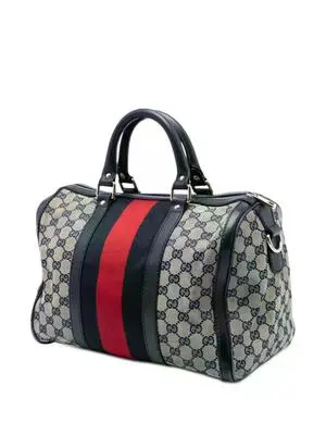 Gucci Gg Canvas Web Joy Boston Bag Satchel - Neutrals