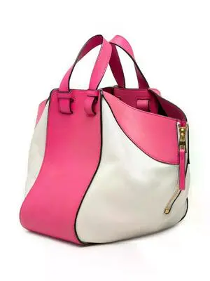 Loewe Small Bicolor Calfskin Hammock Bag Satchel - Pink
