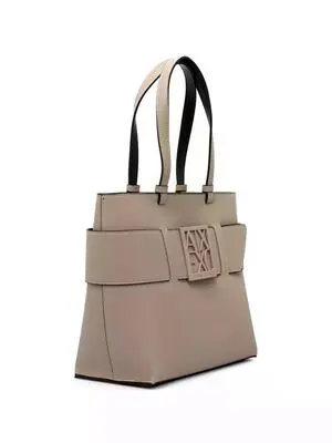 Armani Exchange Logo-plaque Buckled Tote Bag