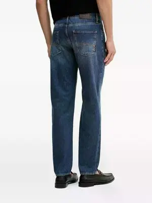 Armani Exchange Embroidered Faded Jeans