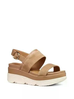 Geox Suede Panelled Platform Sandals