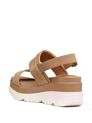 Geox Suede Panelled Platform Sandals