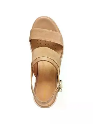 Geox Suede Panelled Platform Sandals
