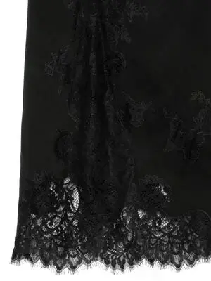 SEMICOUTURE Lace Trim Spaghetti Strap Top