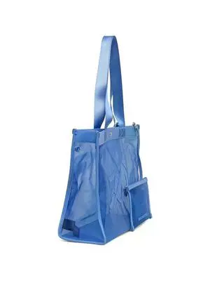 Karl Lagerfeld Logo Patch Mesh Tote Bag