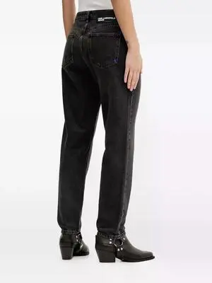 Karl Lagerfeld Button-fly Logo-patch Jeans