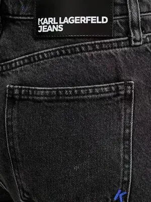 Karl Lagerfeld Button-fly Logo-patch Jeans