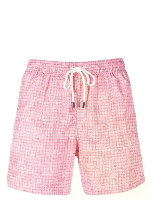 Fedeli Floral Print Swim Shorts - Pink