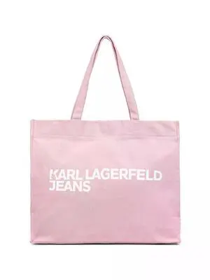 Karl Lagerfeld Logo Print Tote Bag