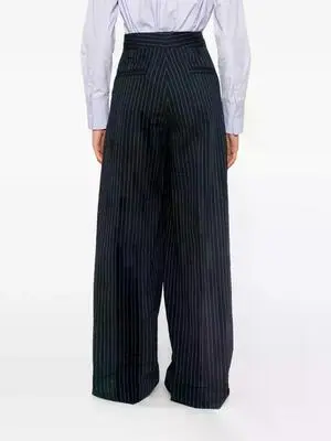 ODEEH Pinstripe Wide-leg Trousers