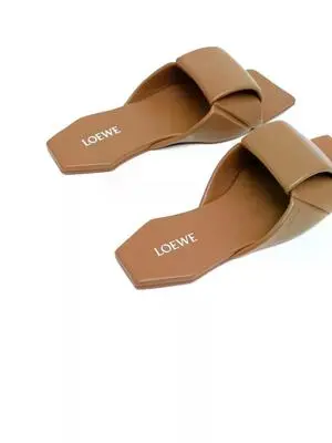 Loewe Origami Square-toe Sandals - Brown