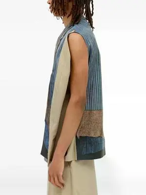 Comme Des Garçons Sleeveless Patchwork Jacket