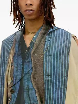 Comme Des Garçons Sleeveless Patchwork Jacket
