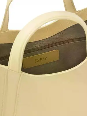 Furla Goccia Grained Leather Tote Bag - Neutrals