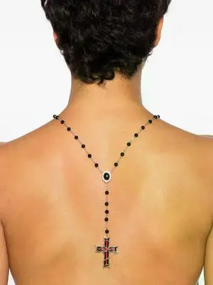 DARKAI Beaded Cross Pendant Necklace