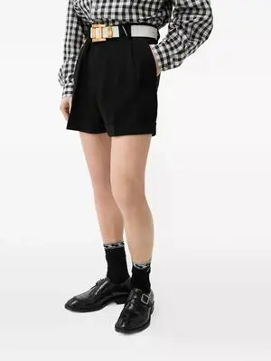 Versace Stretch Wool Tailored Shorts