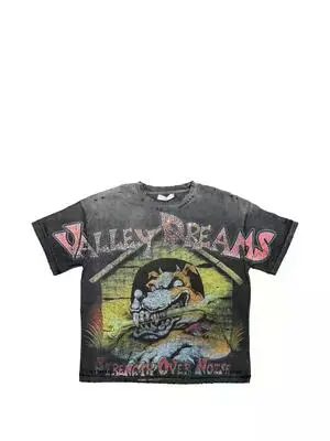 VALE FOREVER Distressed Graphic-print T-shirt