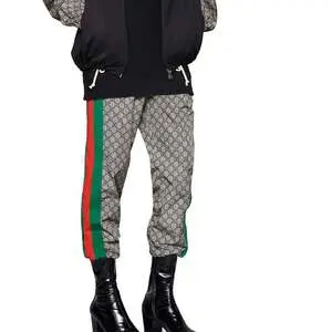 Gucci Gg Supreme Print Web Sweat Pants