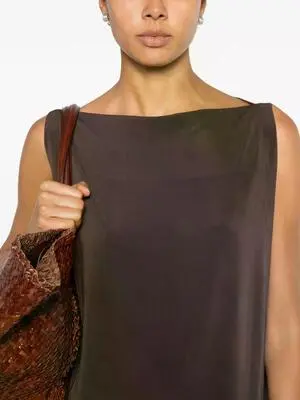 Issey Miyake Sleeveless Boat-neck Dress