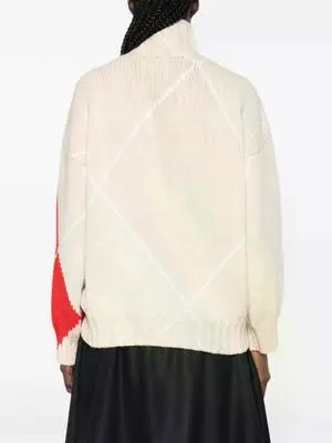 JW Anderson X Pringle Argyle Knit High-neck Sweater
