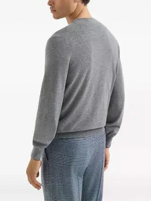 Brunello Cucinelli Cashmere V-neck Sweater - Grey