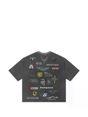 GODSPEED New York Insignias Logo-print Washed T-shirt - Grey