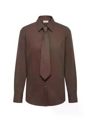 Brunello Cucinelli Tie-detail Cotton Shirt