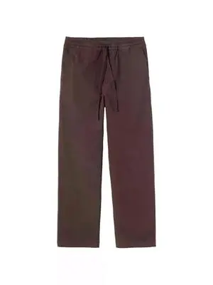 Carhartt Work In Progress Carhartt WIP Floyde Logo-Patch Drawstring Trousers Brown