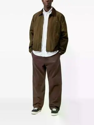 Carhartt Work In Progress Floyde Logo-patch Drawstring Trousers - Brown