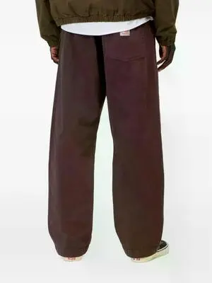 Carhartt Work In Progress Floyde Logo-patch Drawstring Trousers - Brown