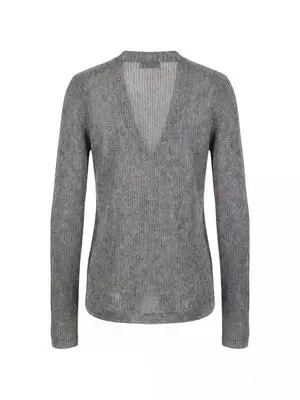Brunello Cucinelli Ribbed Knit V-neck Sweater