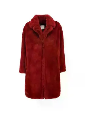 Sandro Faux-fur Single-breasted Coat