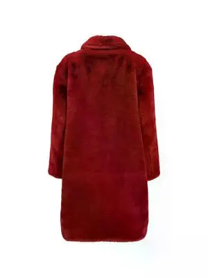 Sandro Faux-fur Single-breasted Coat