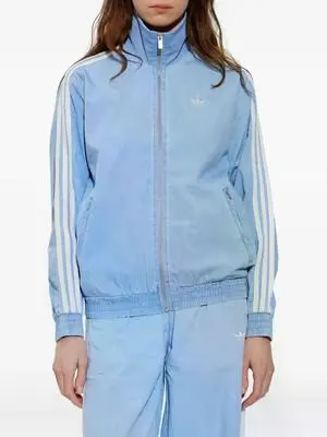 Adidas Embroidered Side-stripe Denim Jacket