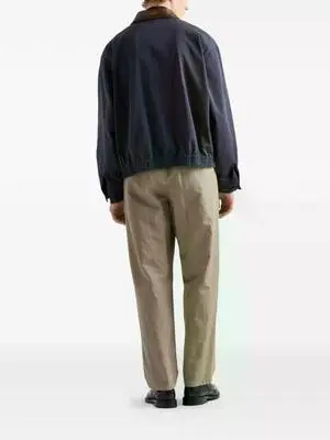 Prada Wide-leg Linen-blend Pants With Elasticated Waistband