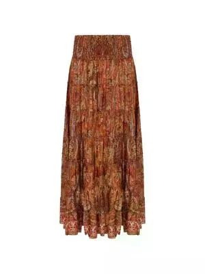 PAHIESA FORMENTERA Tiered Maxi Skirt