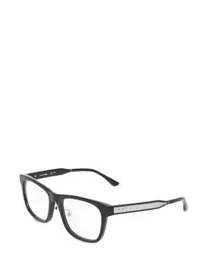 Lacoste Monogram-patterned Square-frame Glasses - Black