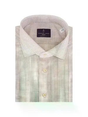 EMANUEL BERG Yoga Gingham-check Shirt - Neutrals