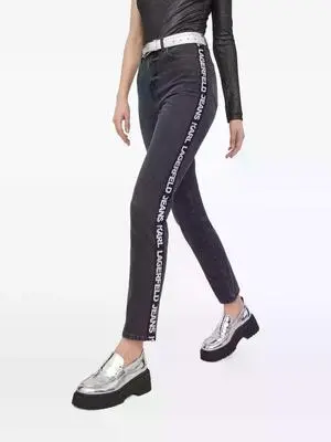 Karl Lagerfeld Logo Tape Jeans - Grey