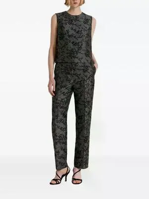 Alberta Ferretti Sleeveless Floral Print Blouse - Grey