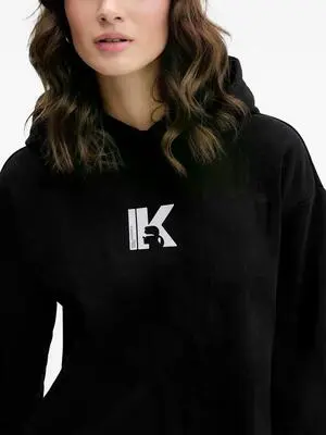Karl Lagerfeld Logo-print Cropped Hoodie