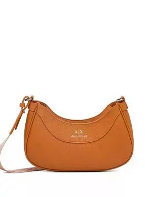 Armani Exchange Pebbled Logo Cross Body Bag - Orange