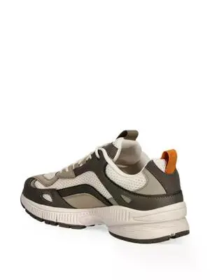 Armani Exchange Panelled Mesh Sneakers - Brown