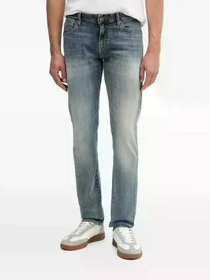 Armani Exchange Distressed Faded Jeans - Blue
