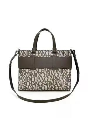 Armani Exchange Logo-print Buckle-detail Tote Bag