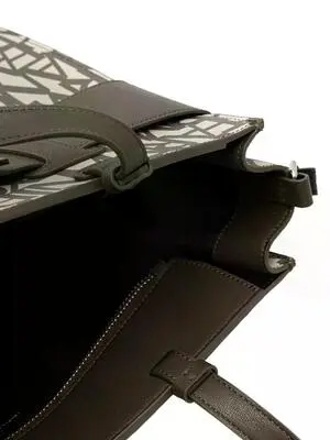 Armani Exchange Logo-print Buckle-detail Tote Bag