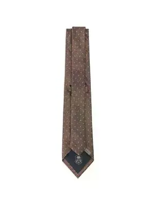 Corneliani Polka-dot Silk Neck Tie